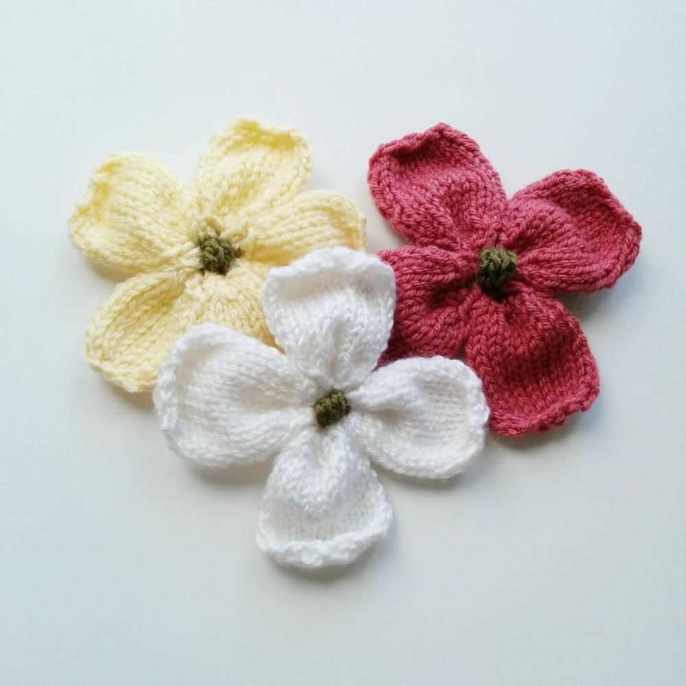 Simple Flower Knitting Pattern