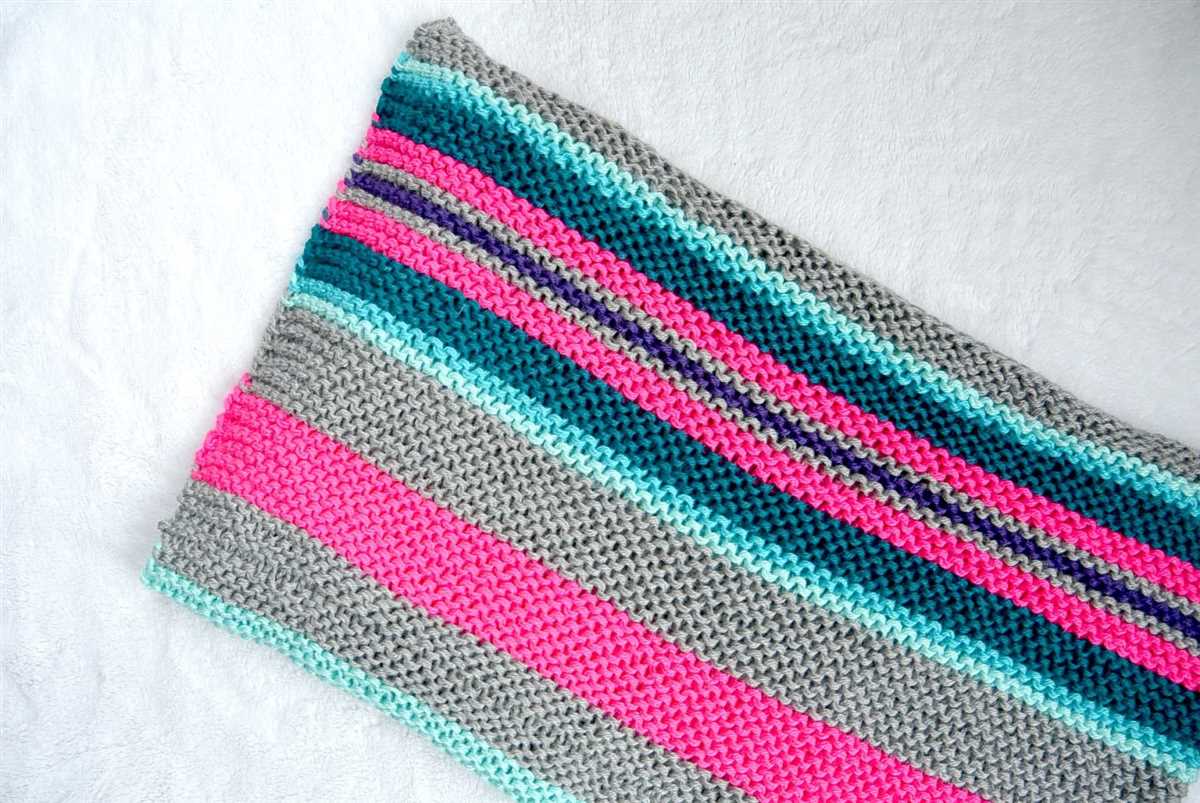 Easy Knitting Pattern for a Striped Blanket