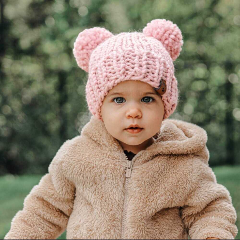 Knit Cozy Bobble Hats for Kids
