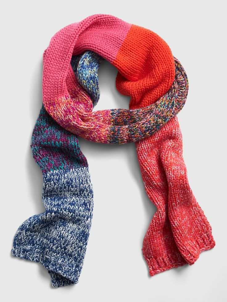 Knit a Vibrant Color Block Scarf
