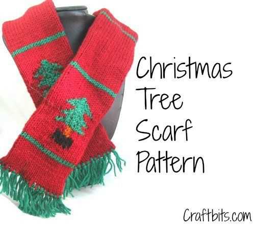 Festive holiday scarf knitting pattern