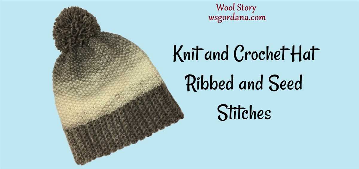 Unique seed stitch pattern for knit hats