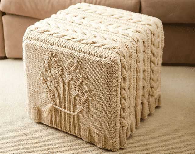 Cozy and Stylish: DIY Knitted Ottoman Pattern
