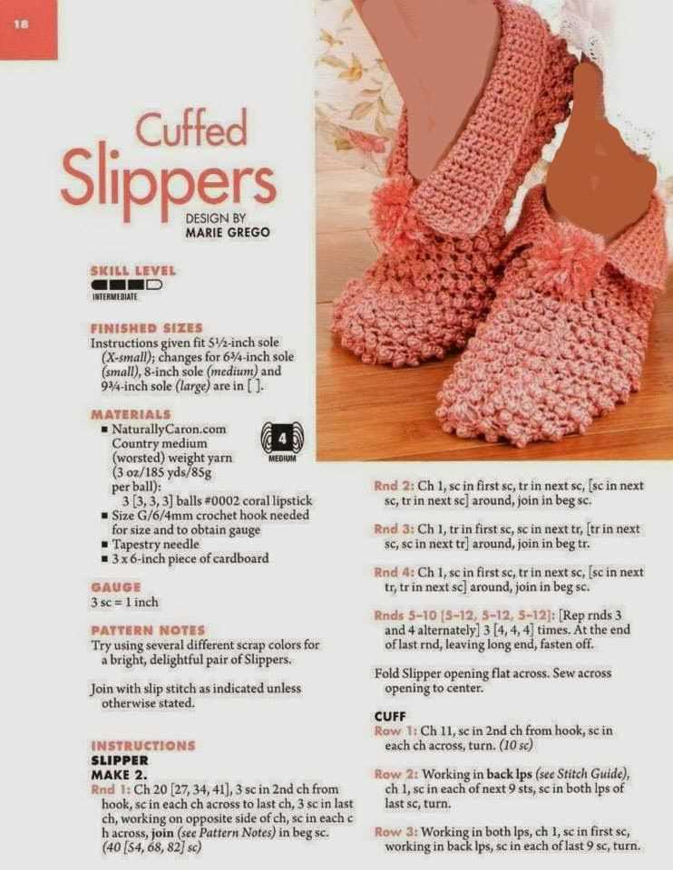 Cozy and stylish knitted slippers: a cuff pattern you'll love!
