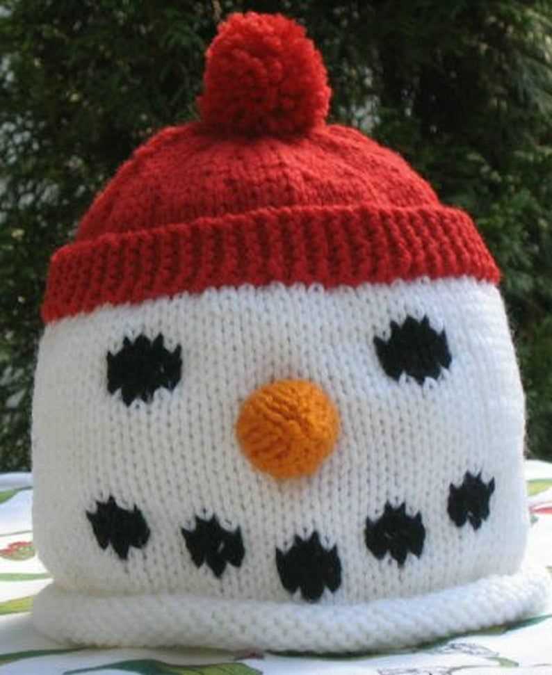Cozy Winter Wear: Free Pattern for a Knitted Snowman Hat