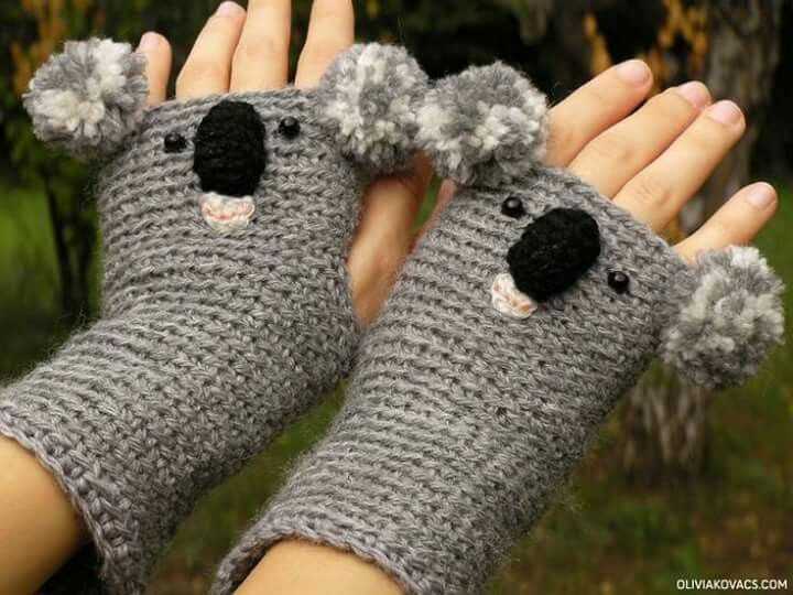 Cozy Koala Mittens: Knit Your Own Pair!