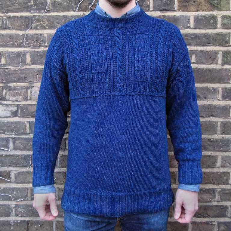 Round-Knit Sweater Pattern for Stylish Men