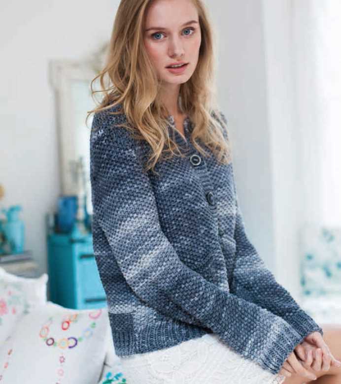 Stylish knitting pattern: Moss stitch cardigan