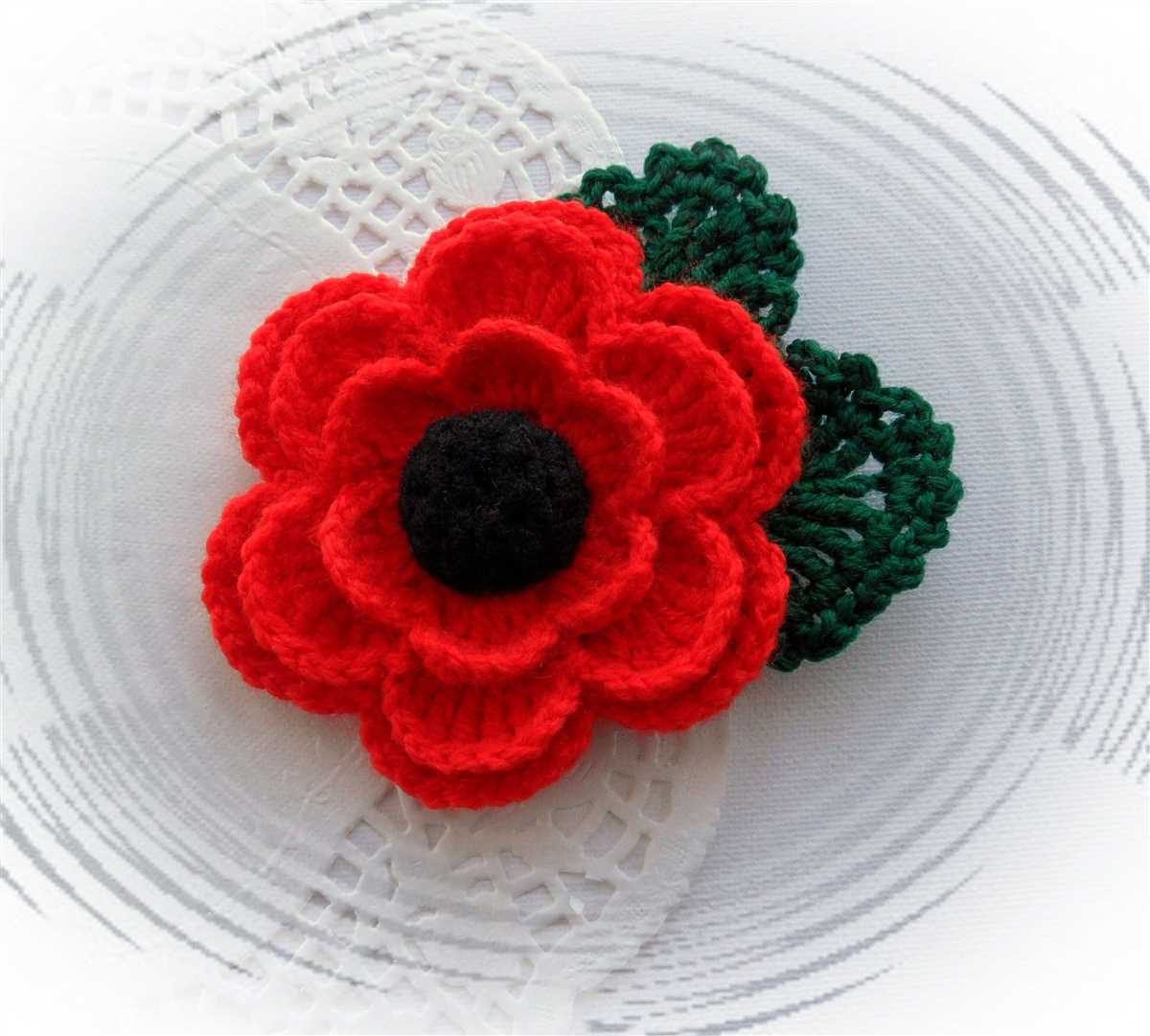 Knit a Beautiful Poppy Flower with this Pattern