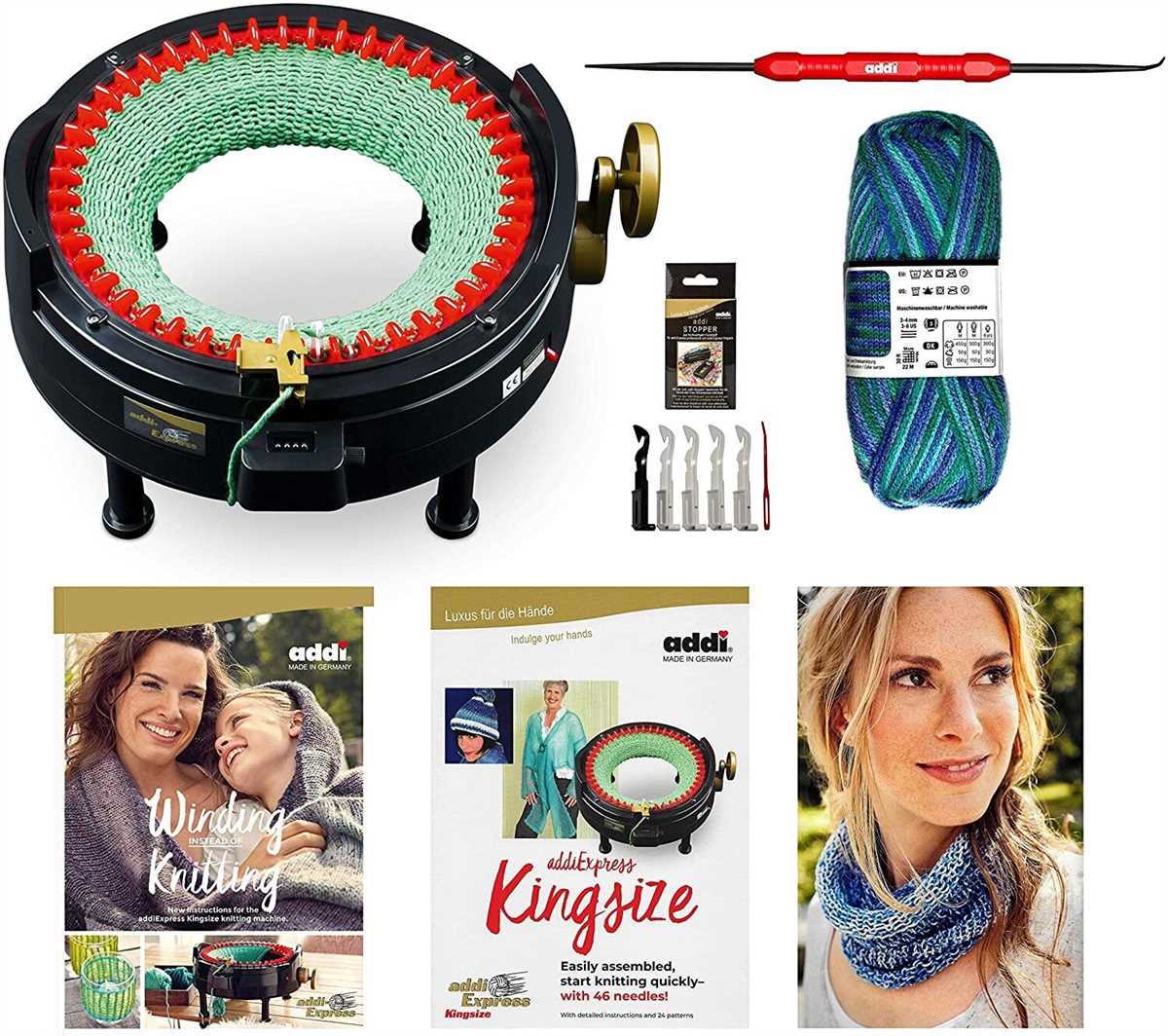 Unique designs for addi knitting machine