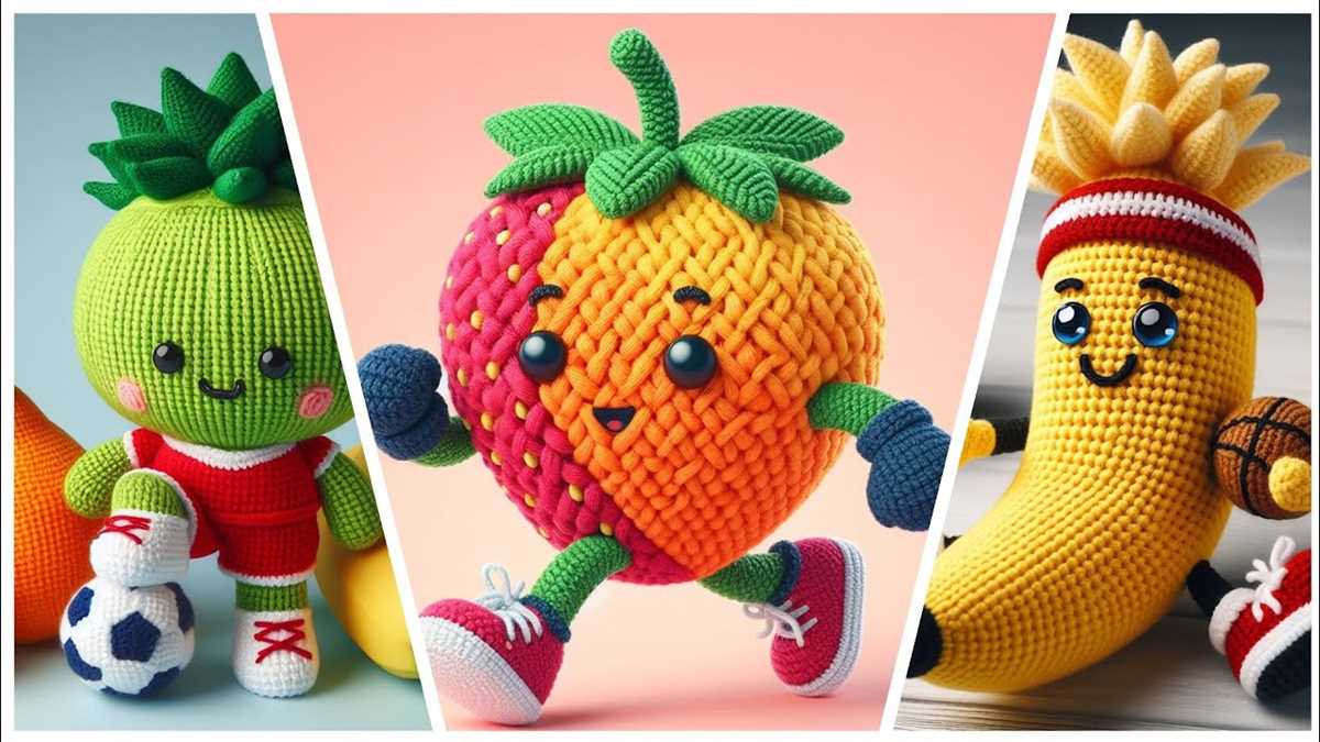 Unique knitting pattern for a Barney toy