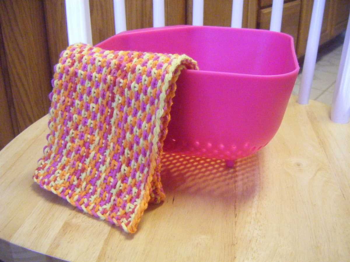 Easy Dishcloth Pattern Using the Knit Linen Stitch
