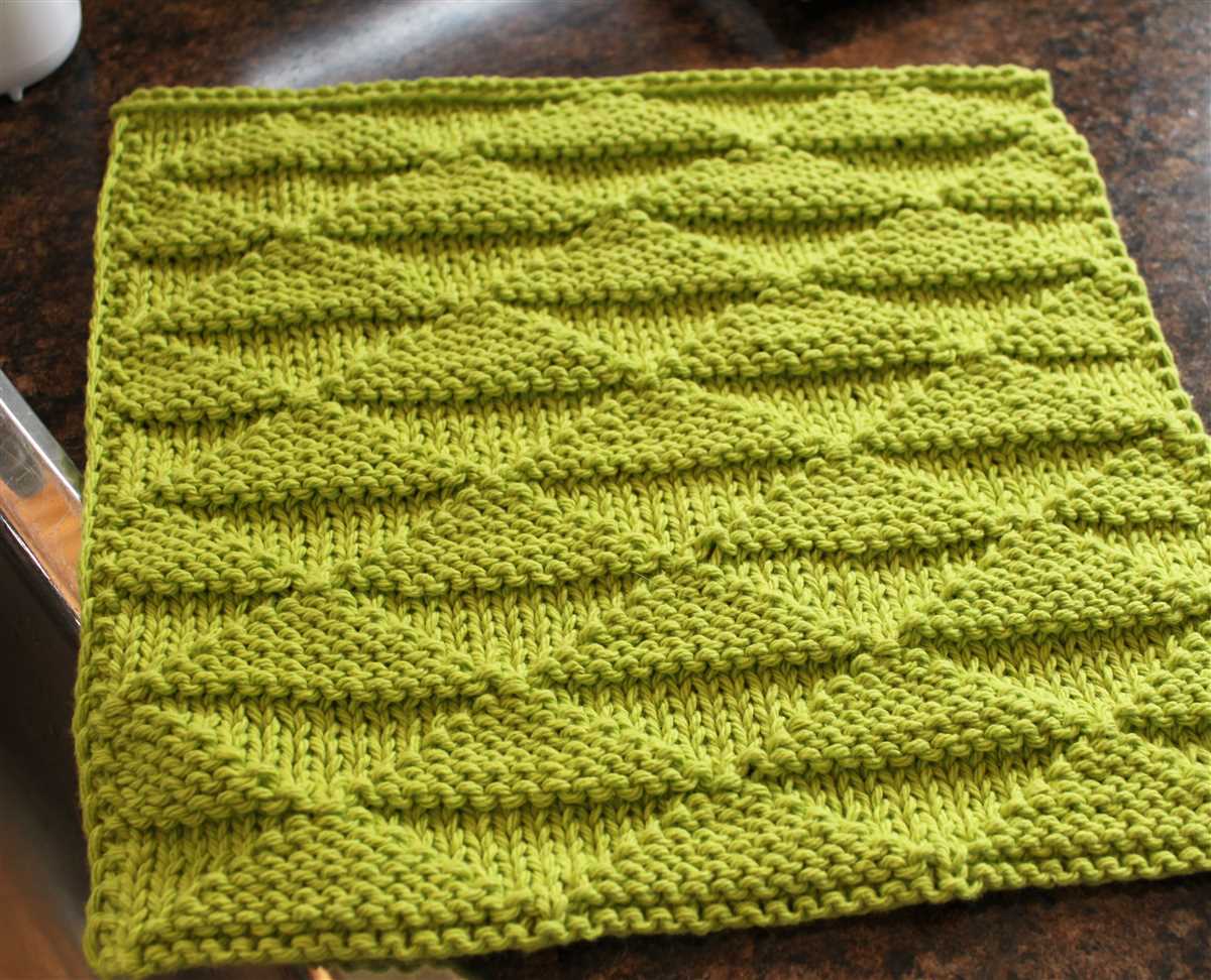 Unique Diagonal Dishcloth Knitting Patterns