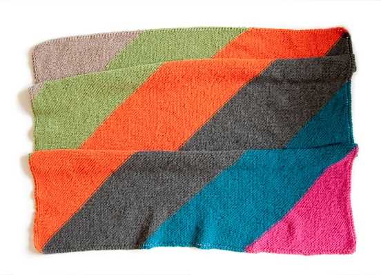 Gradient blanket knitting pattern
