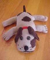 Unique knitting patterns for Aussie jeans toy
