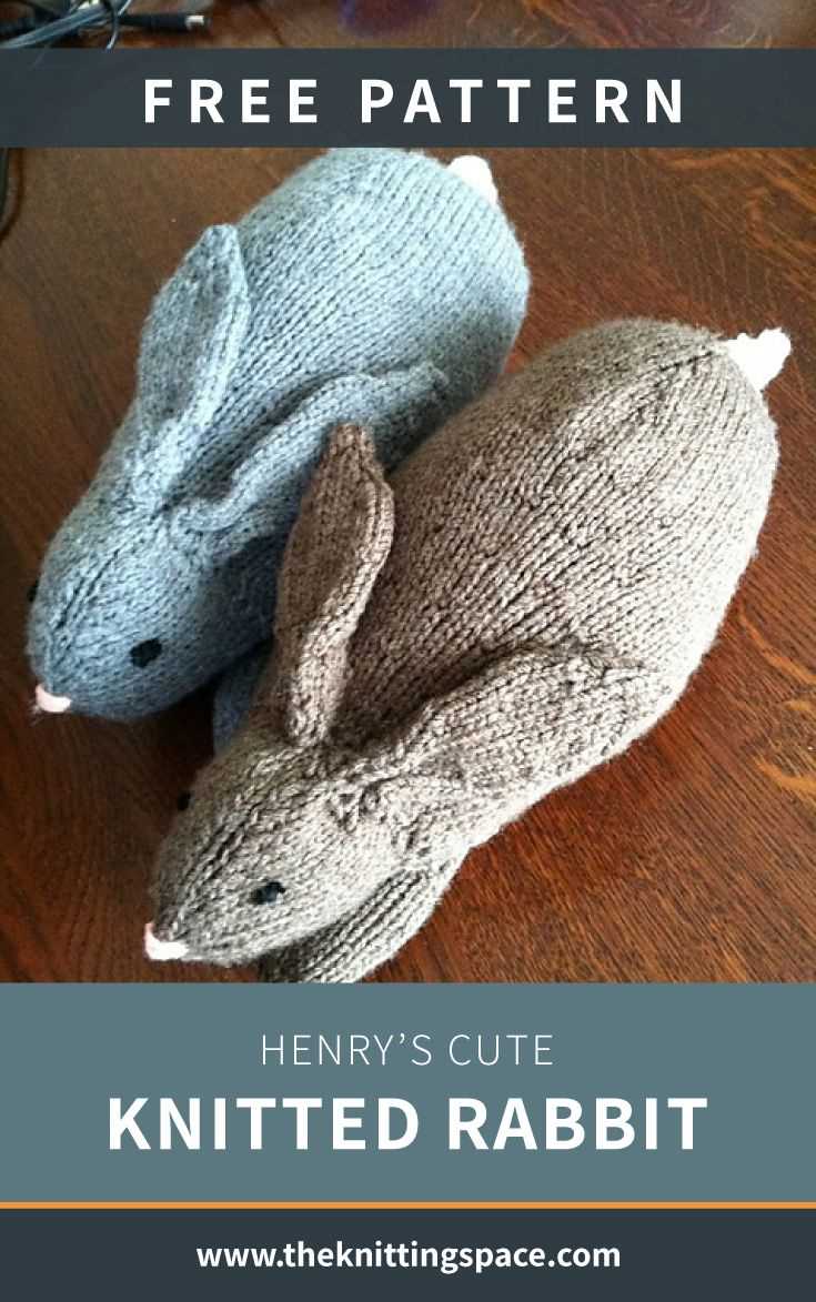 Adorable Free Knitting Pattern for a Bunny and a Teddy Bear