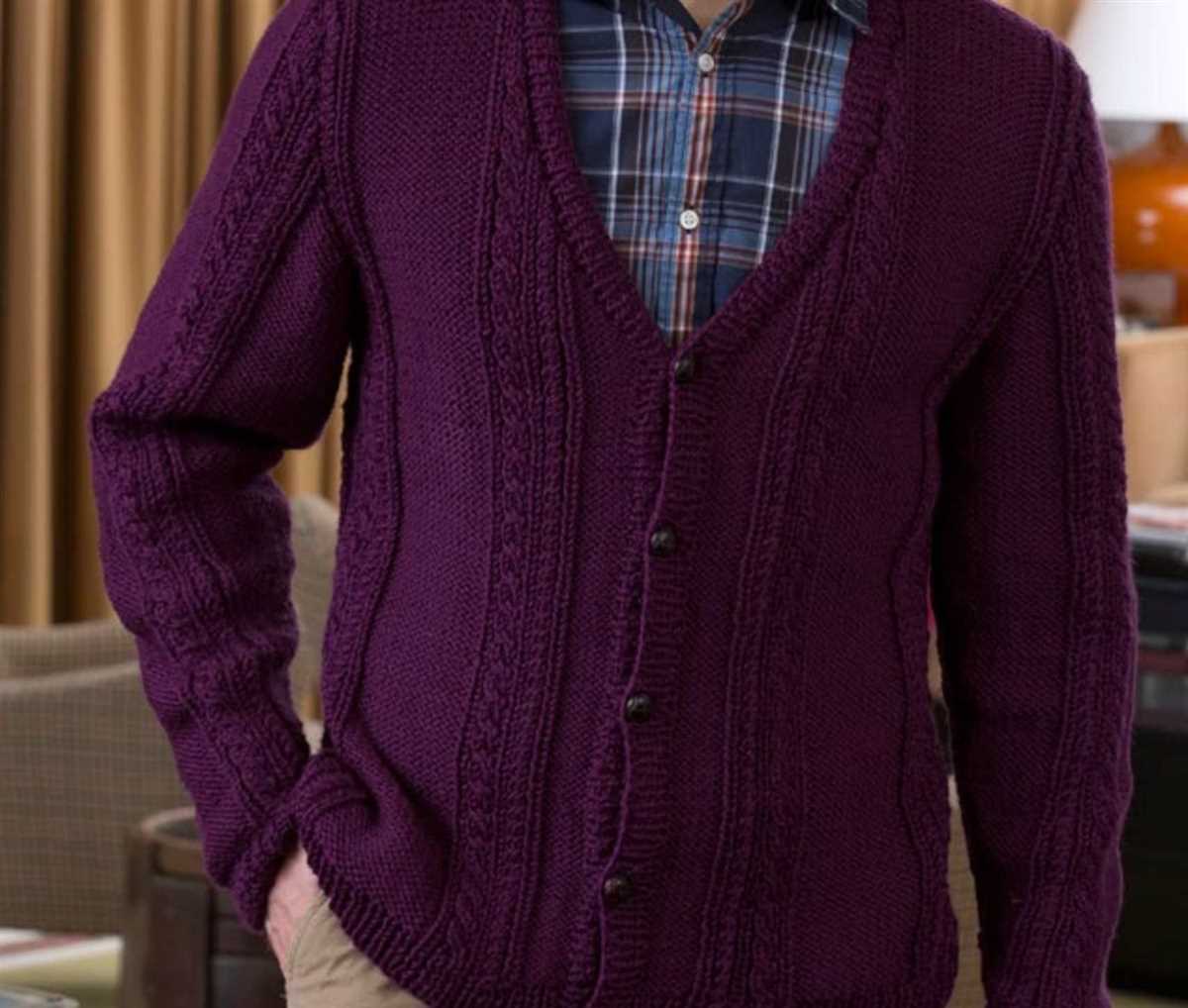 Knit a Stylish and Cozy Cable Cardigan for Men