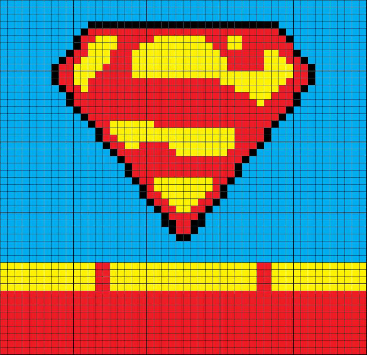 Free Knitting Pattern for Superman Character