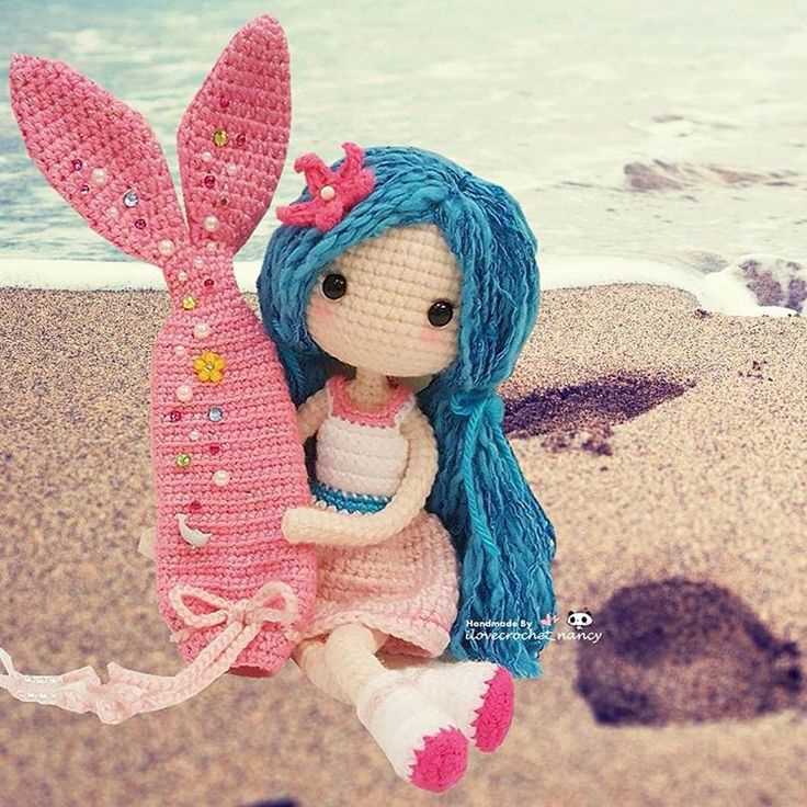 Knit your own mermaid doll with this pattern