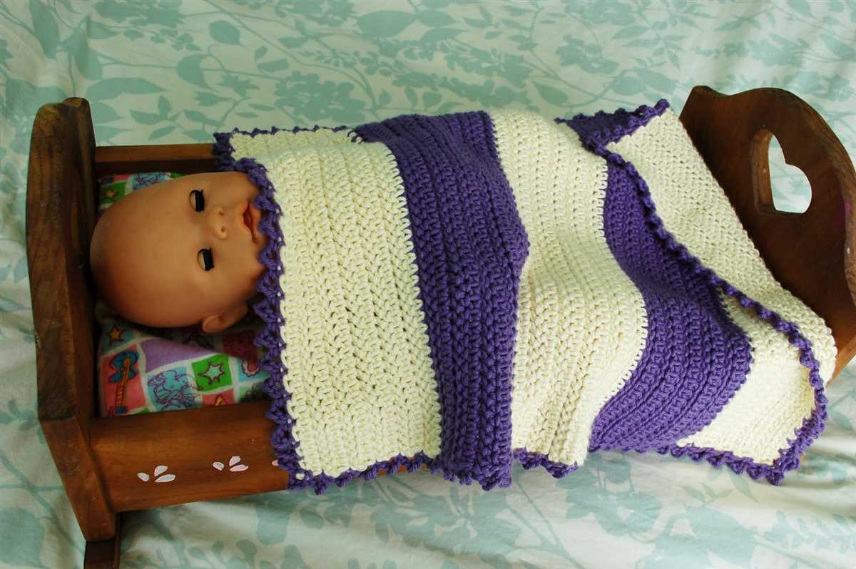 Free knitting pattern for a baby doll pram blanket