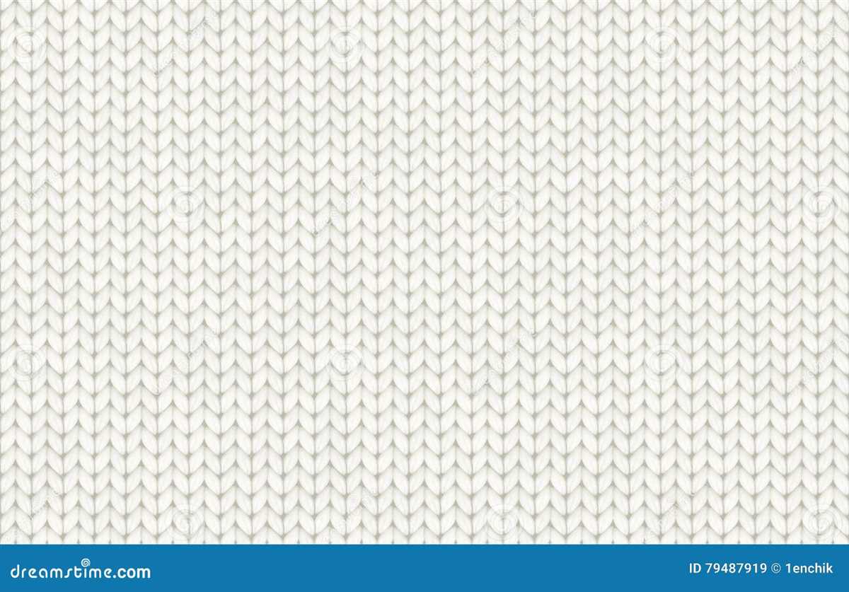 Subtle yet striking white knit pattern