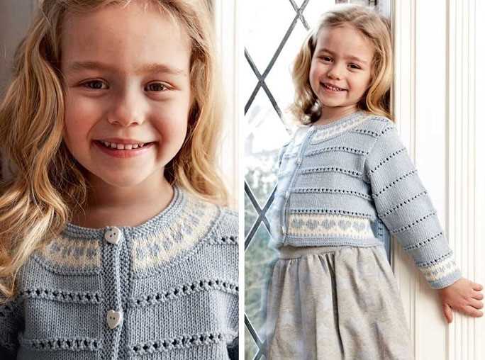 Easy and adorable free knitting pattern for a child's short sleeve cardigan