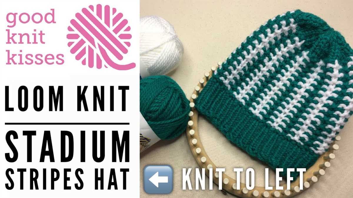 Create a chic striped hat with this knit pattern
