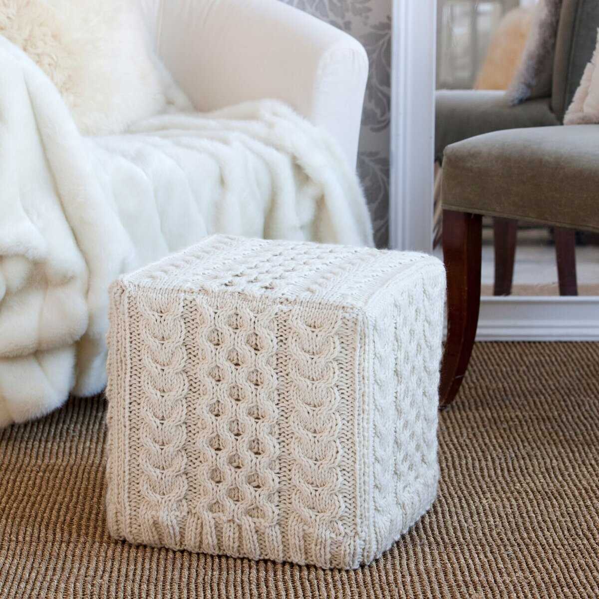 A Cozy Addition: Create Your Own Knit Ottoman Pattern