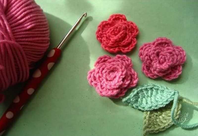 Free pattern for knitting beautiful roses