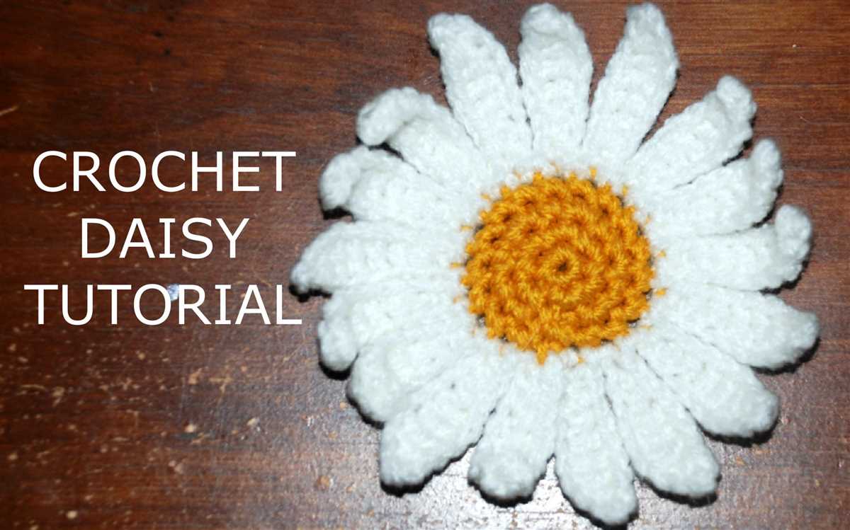 Step-by-step guide to knitting a daisy flower
