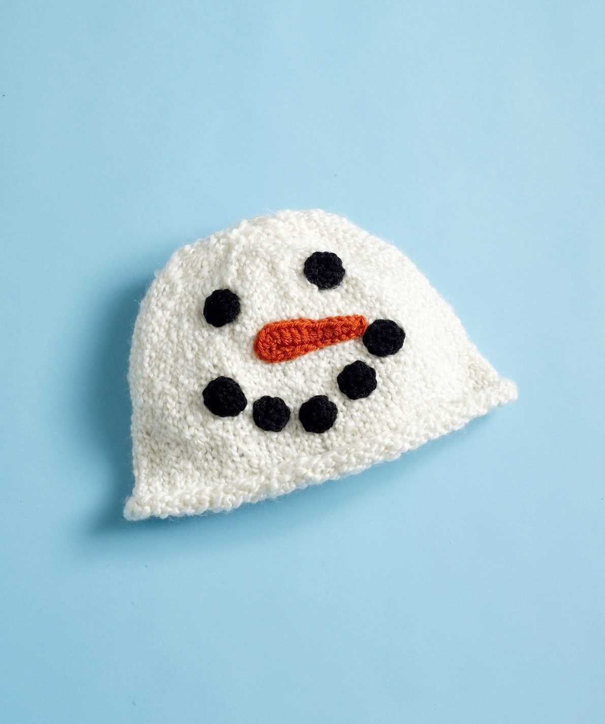 Cozy Winter Wear: Free Pattern for a Knitted Snowman Hat