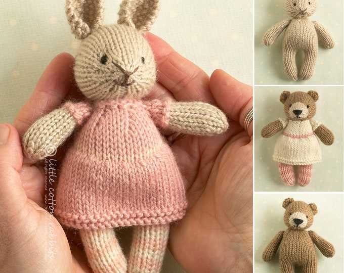Adorable knitting patterns for a cuddly rabbit soft toy