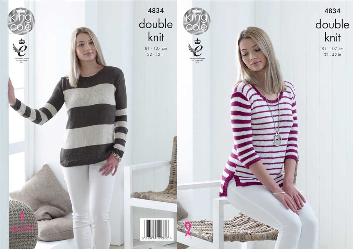Downloadable knitting patterns for women's DK projects
