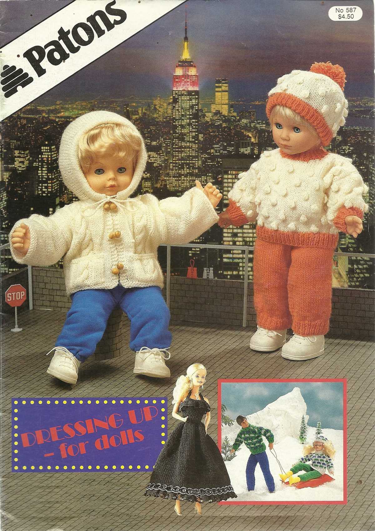 Stylish doll ensembles: free sirdar knitting patterns