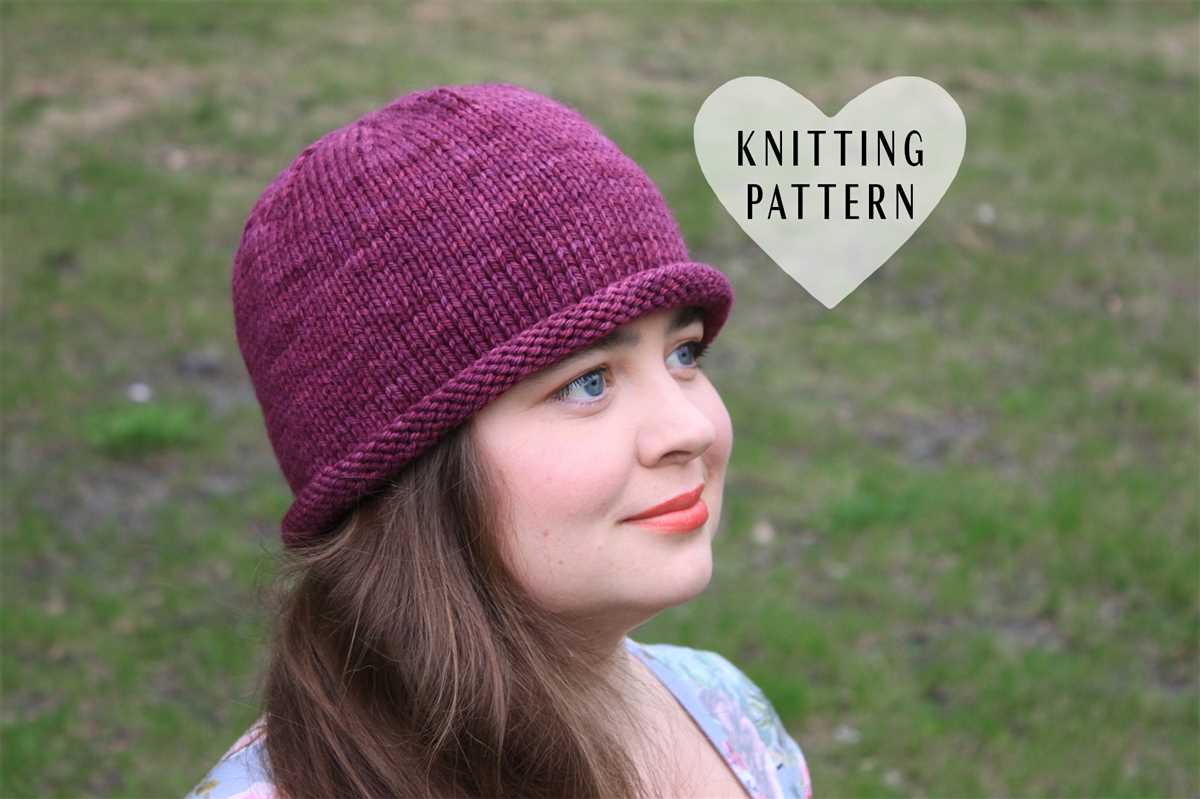 Simple pattern for a rolled brim knit hat