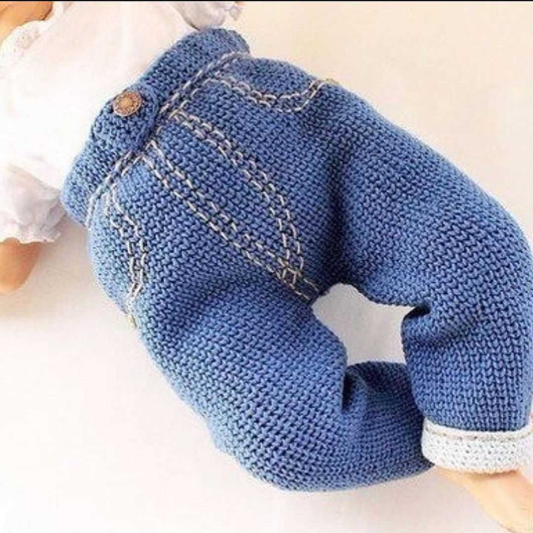 Unique knitting patterns for Aussie jeans toy