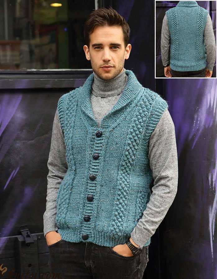Handsome and Comfy: Free Knitting Pattern for Men's Cardigan