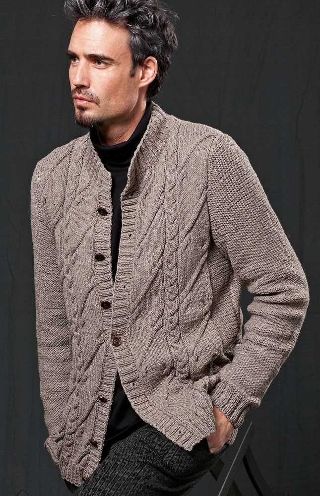 Knit a Stylish and Cozy Cable Cardigan for Men