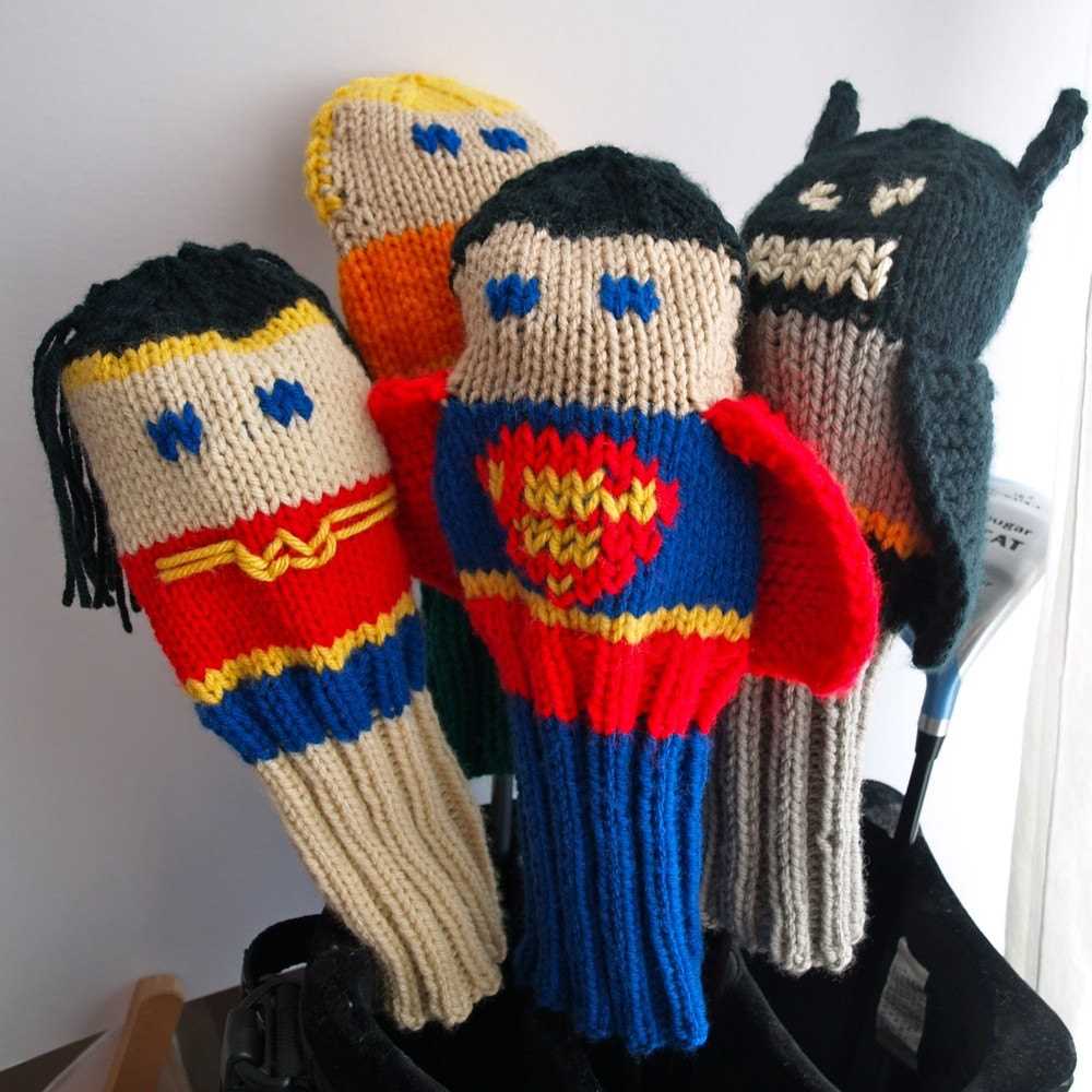 Unique knitting pattern for stylish golf head covers