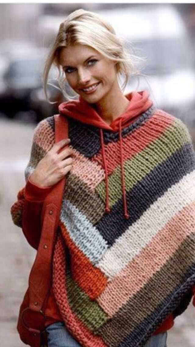 Stylish and Cozy: Free Knitting Pattern for Men's Poncho