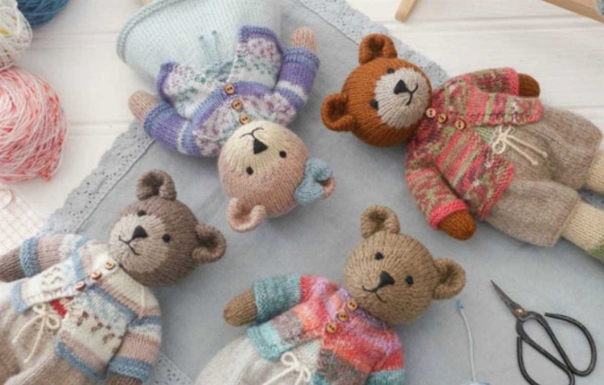 Simple pattern for knitting a cute teddy bear