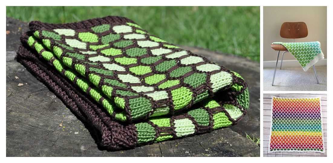 Easy Blanket Knitting Pattern with 3 Vibrant Colors