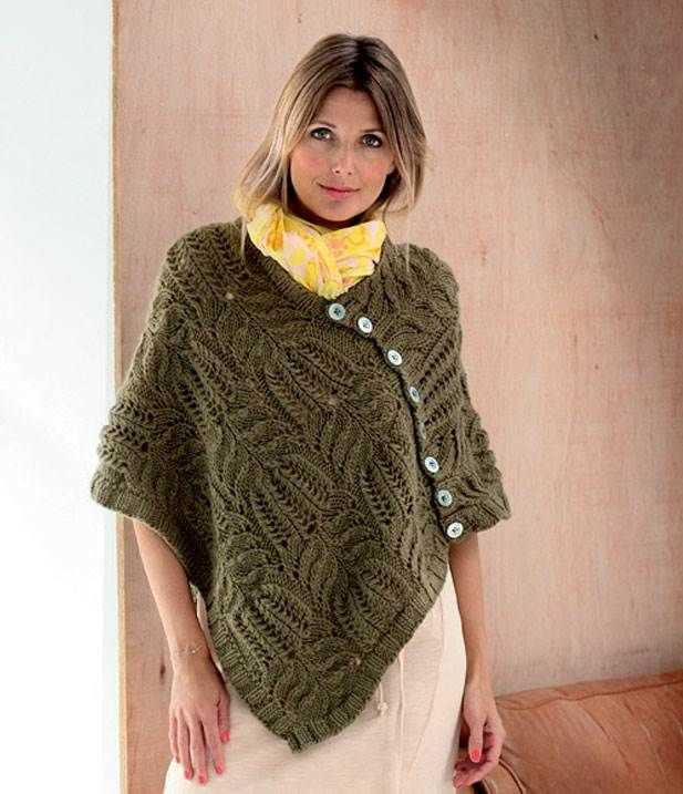 Stylish and Easy-to-Knit Open Front Poncho Pattern