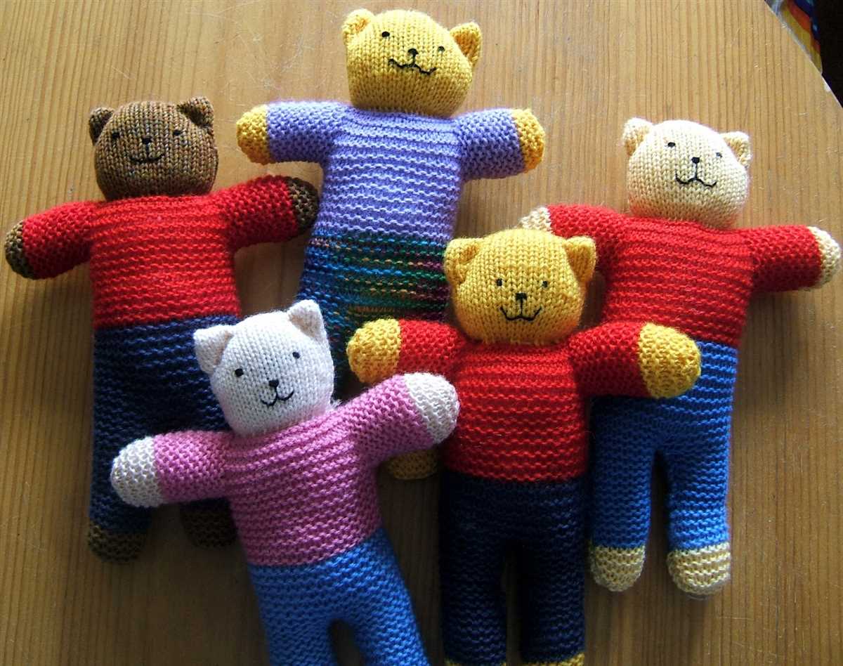 Unique knitting patterns for Aussie jeans toy
