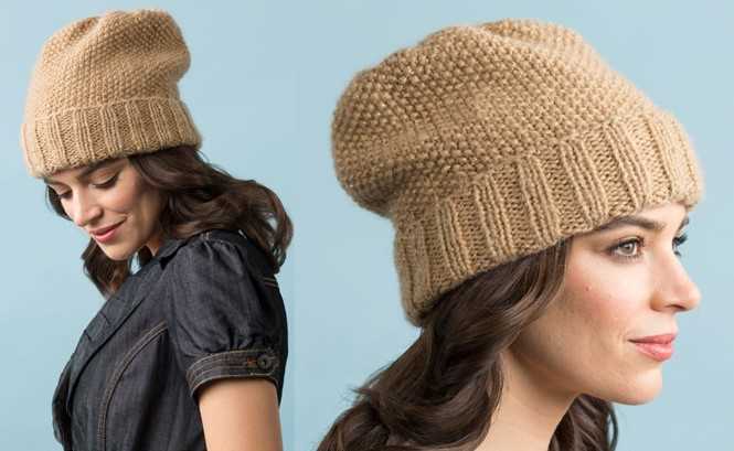 Simple Knit Hat Pattern with Seed Stitch Texture