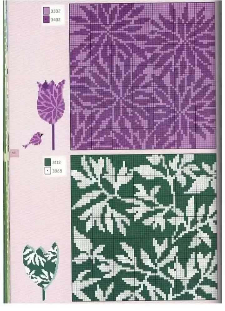 Unique floral stitch pattern for knitting