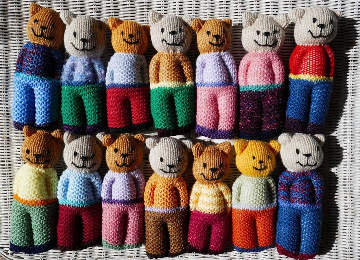 Unique knitting patterns for Aussie jeans toy