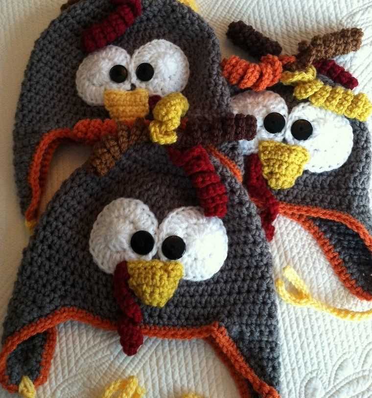Free pattern for knitting a turkey hat