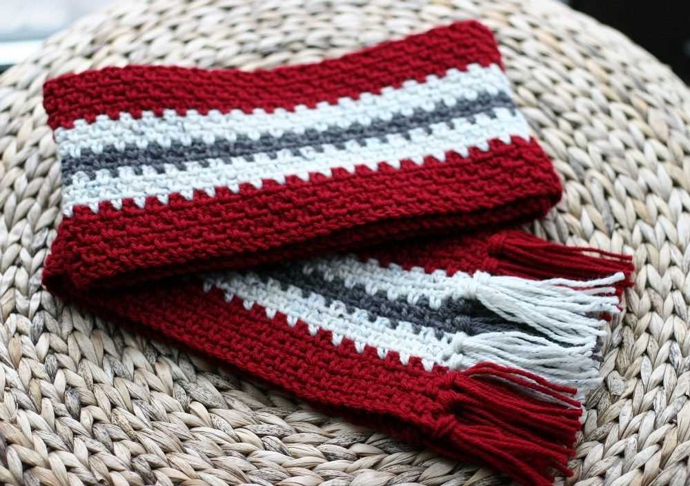 Easy knitting pattern for men's scarf