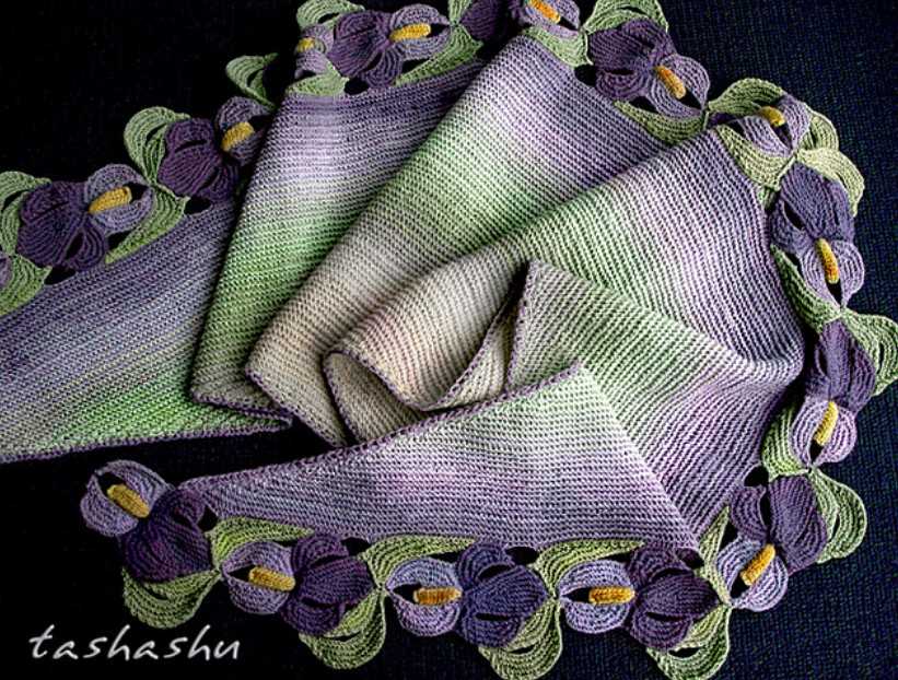 Stylish Shawl Patterns Created with Machine Knitting